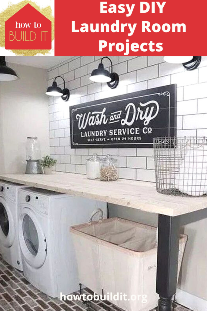DIY Laundry Room Projects-DIY home upgrades-howtobuildit.org